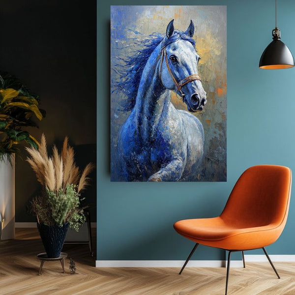 Tableau Cheval Bleu | Art de l'Iris – Artdeliris