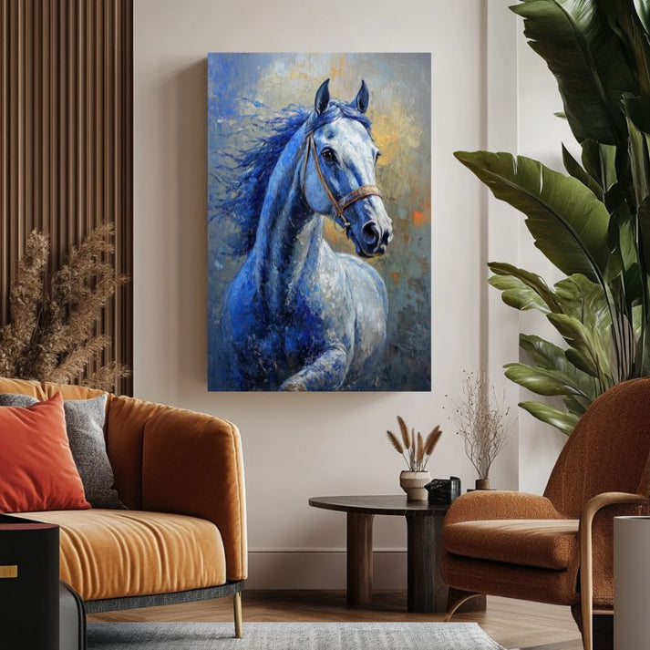 Tableau Cheval Bleu | Art de l'Iris – Artdeliris