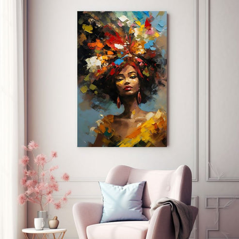 Tableau Femme Afro – Artdeliris