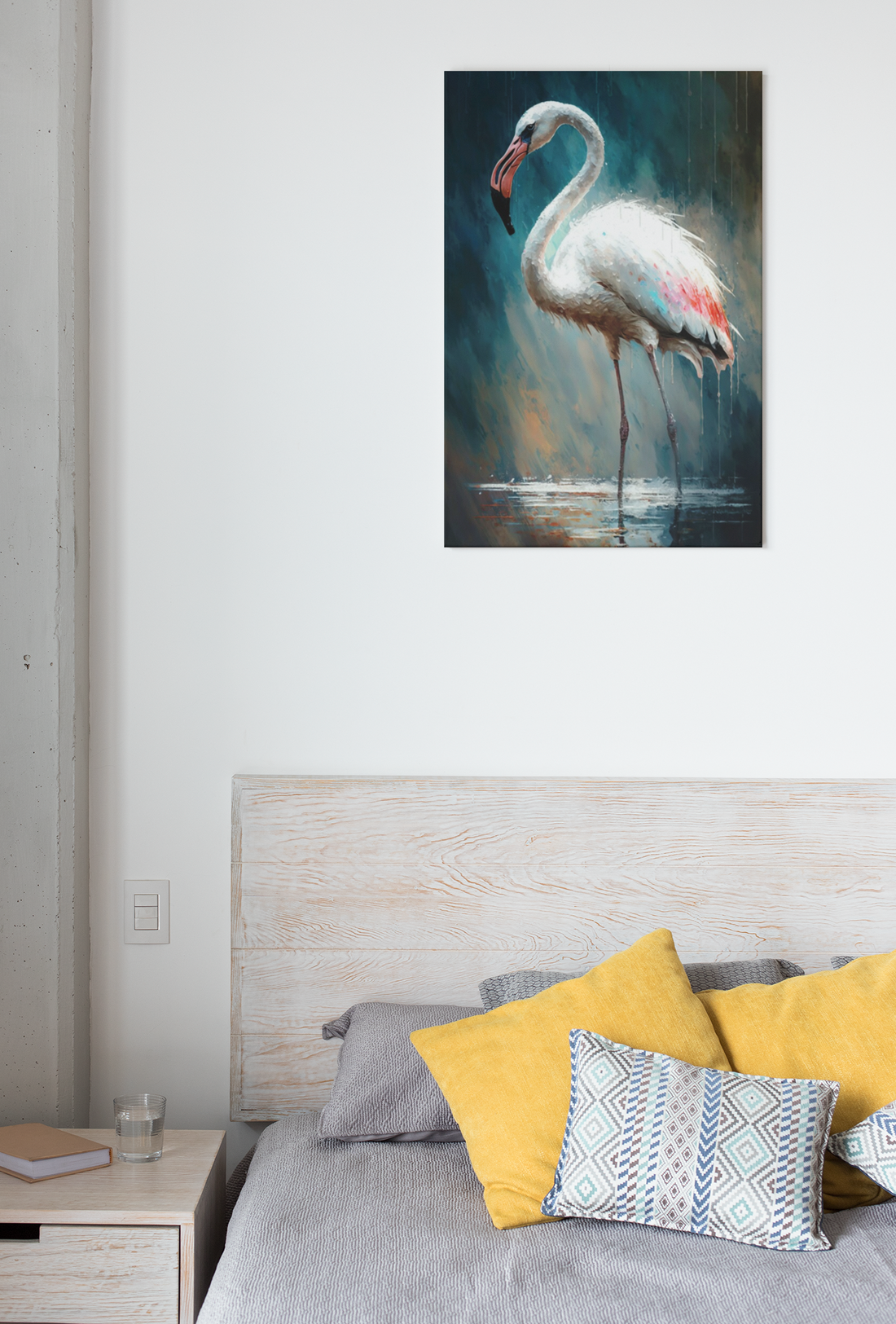 Tableau Flamant Rose Blanc – Artdeliris