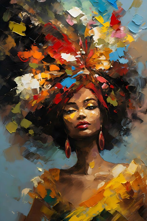 Tableau Femme Afro – Artdeliris